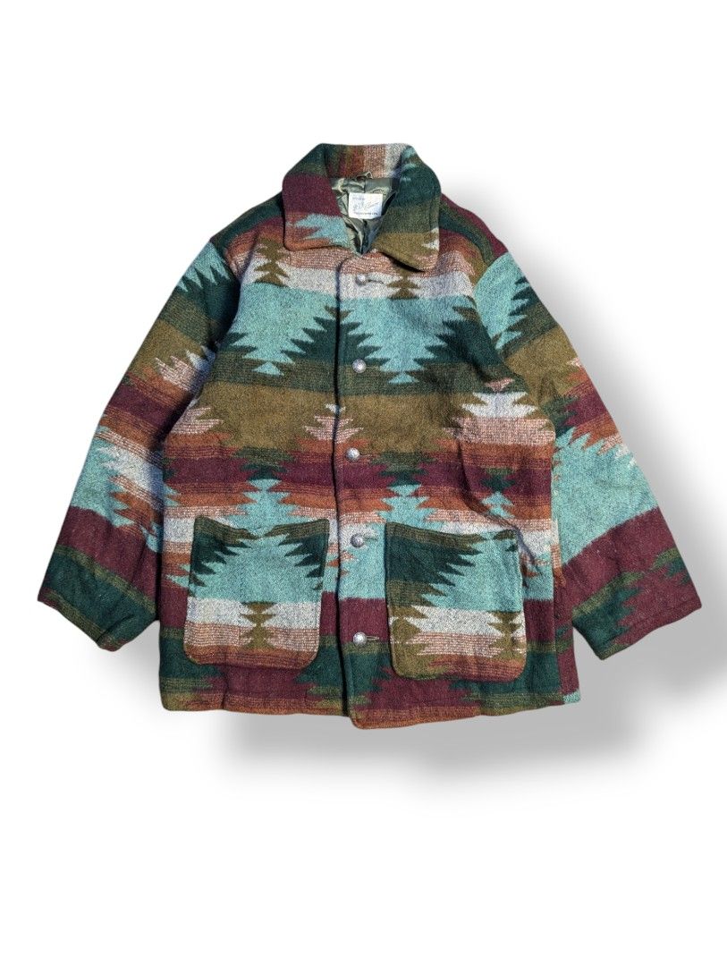 Vintage Native Navajo Design Wool Jacket, Men's Fashion, Coats, Jackets ...