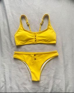 Yellow Bikini, Women's Fashion, Swimwear, Bikinis & Swimsuits on Carousell
