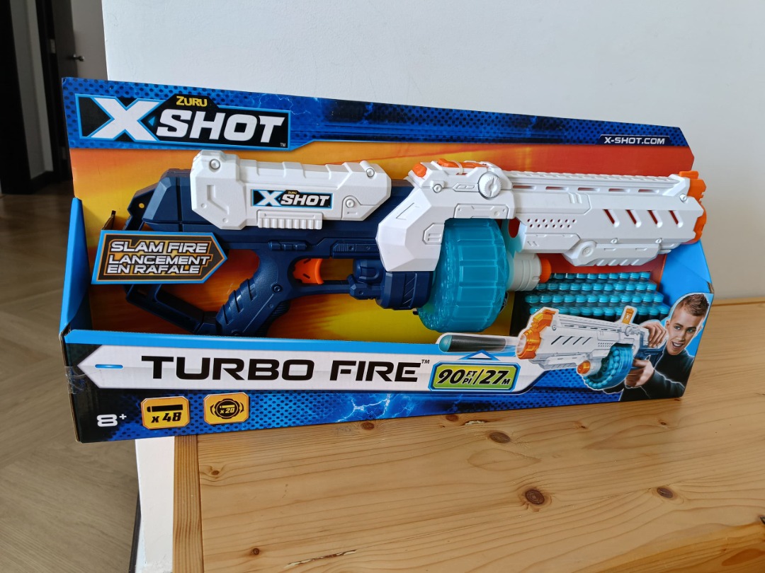 Zuru XShot Turbo Fire 48 Darts Nerf Blaster, Hobbies & Toys, Toys ...