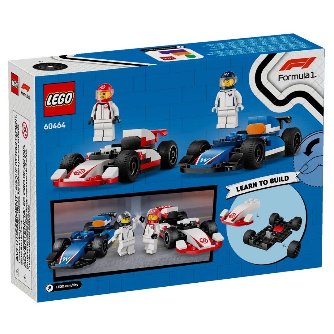 【🆕1月新貨】LEGO City 60464：F1® Williams Racing & Haas F1® Race Cars, 興趣及遊戲 ...