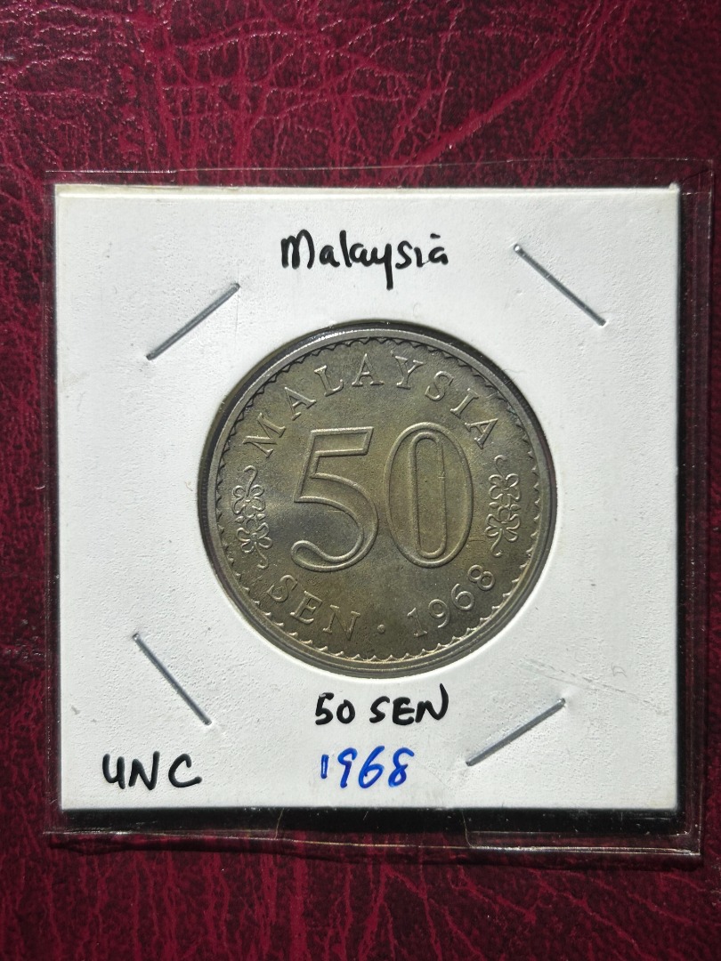 50 sen 1st parliament 1968 unc, Hobbies & Toys, Collectibles & Memorabilia, Currency on Carousell