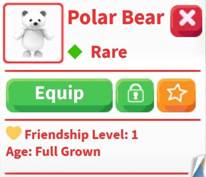 Adopt Me Polar Bear!, Video Gaming, Gaming Accessories, In-Game Products on Carousell