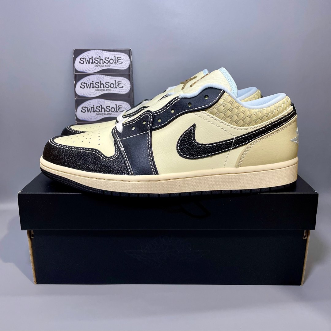 AIR JORDAN 1 LOW SE Muslin Coconut Milk, Men's Fashion, Footwear ...