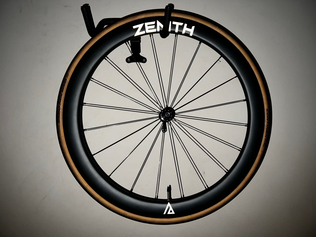 (RTP $1400) Ascent Zenith 50mm aero carbon rim brake wheelset, Sports ...