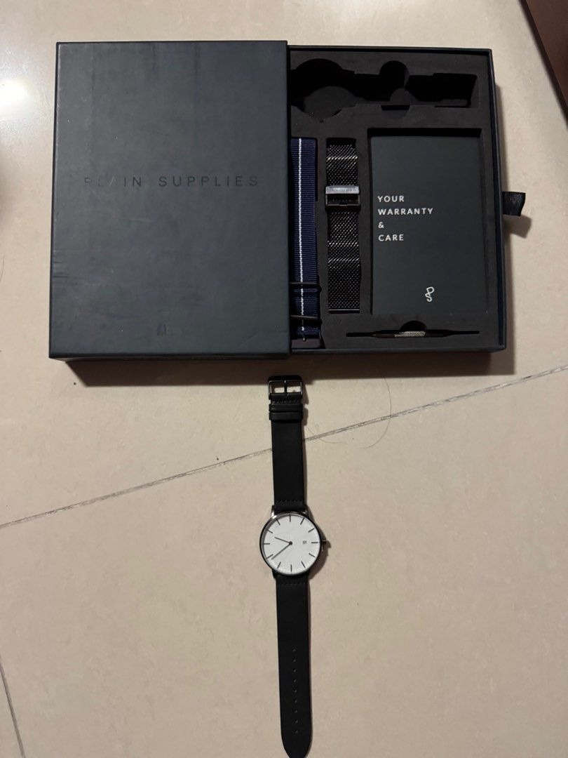 Brand New Plain Supplies Watch (+3 watch straps) in gift box, Men's ...