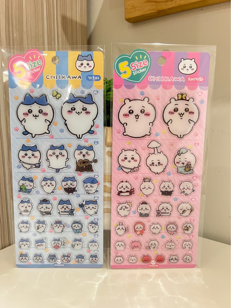 Chiikawa & Hachiware 5 Size Craft Stickers, Hobbies & Toys, Stationery ...