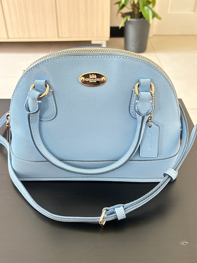 Coach Mini Cora Domed Cross Grain Leather Satchel, Luxury, Bags ...