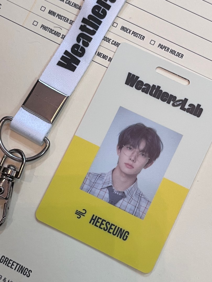 ENHYPEN HEESEUNG ID CARD — Weather Lab Season Greetings 2022, Hobbies ...
