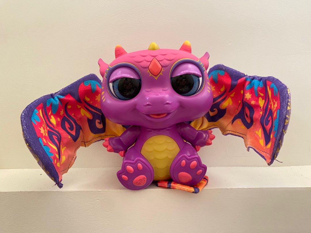 Hasbro FurReal Friends Moodwings Baby Dragon Interactive Pet Purple ...