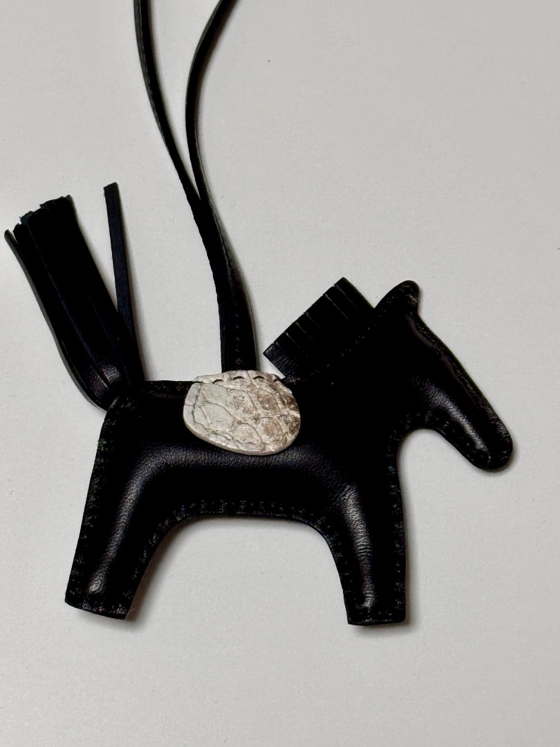 Hermes Rodeo Horse Bag Charm Milo Lambskin Matte Niloticus Crocodile ...