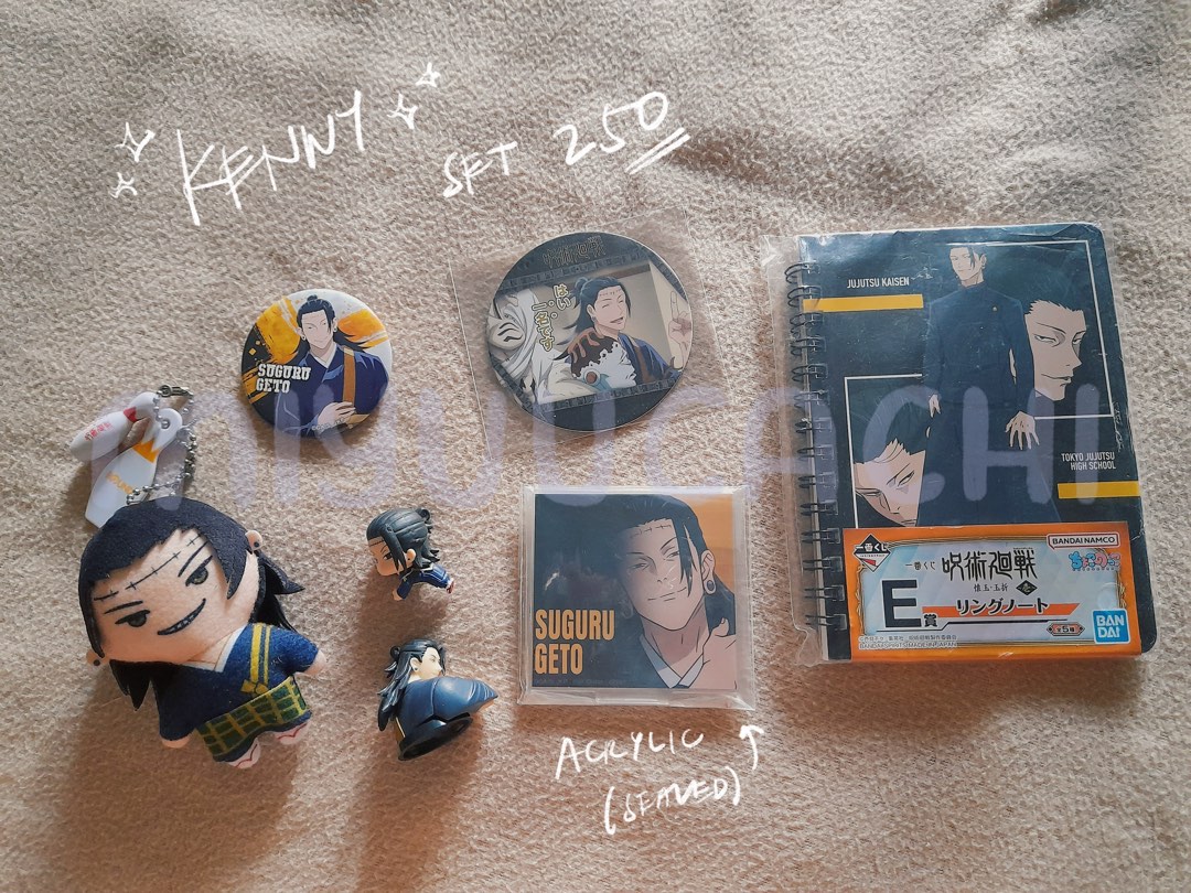 JJK Kenny set + Geto notebook, Hobbies & Toys, Toys & Games on Carousell