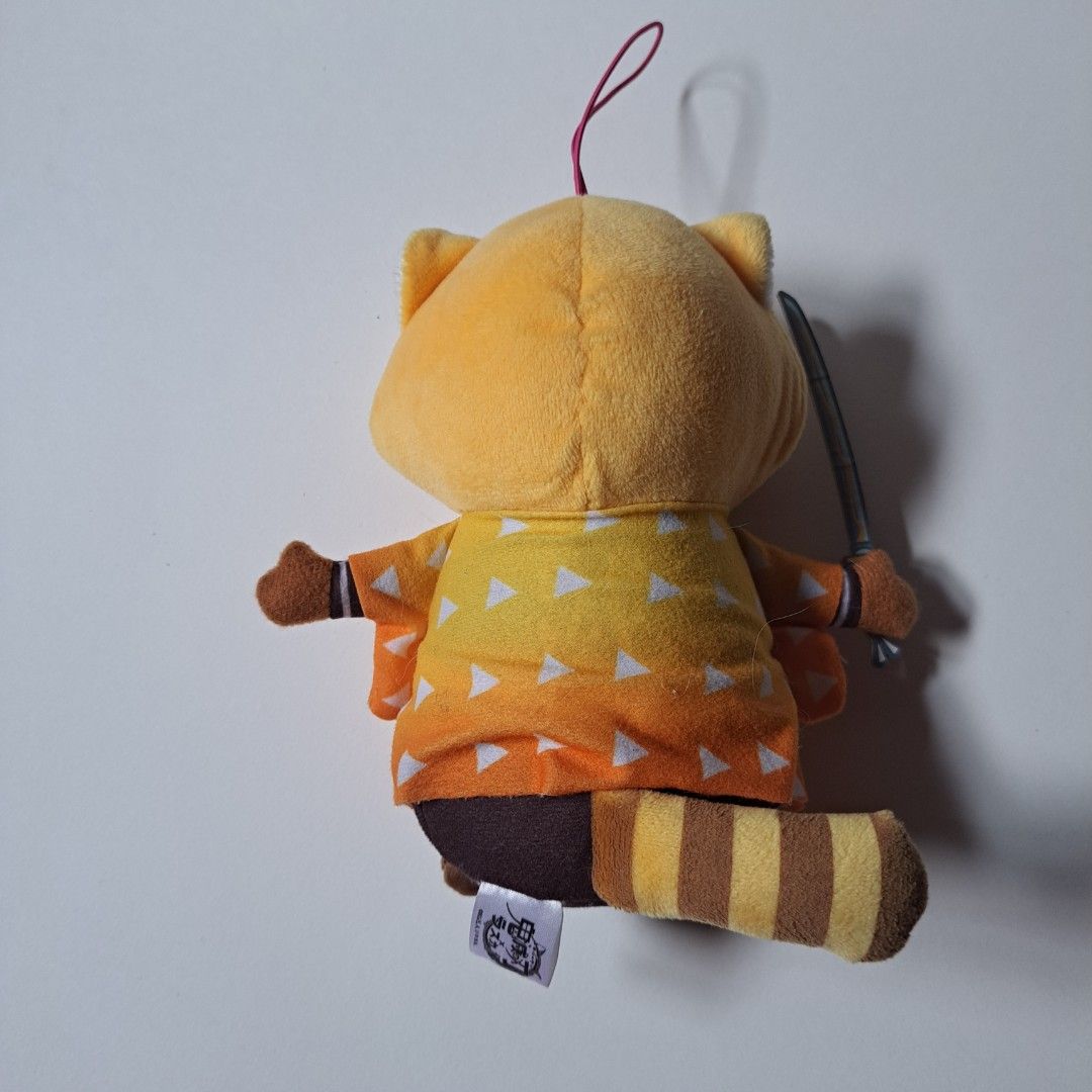 Kimetsu no yaiba, Demon slayer x rascal the racoon zenitsu plush ...