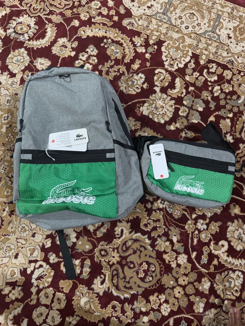 Lacoste set, Men's Fashion, Bags, Backpacks on Carousell