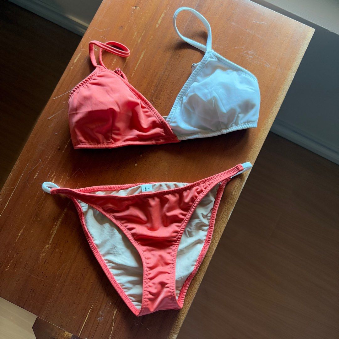 Las Islas Swim - Malahi Bikini in Coral/Ivory, Women's Fashion ...