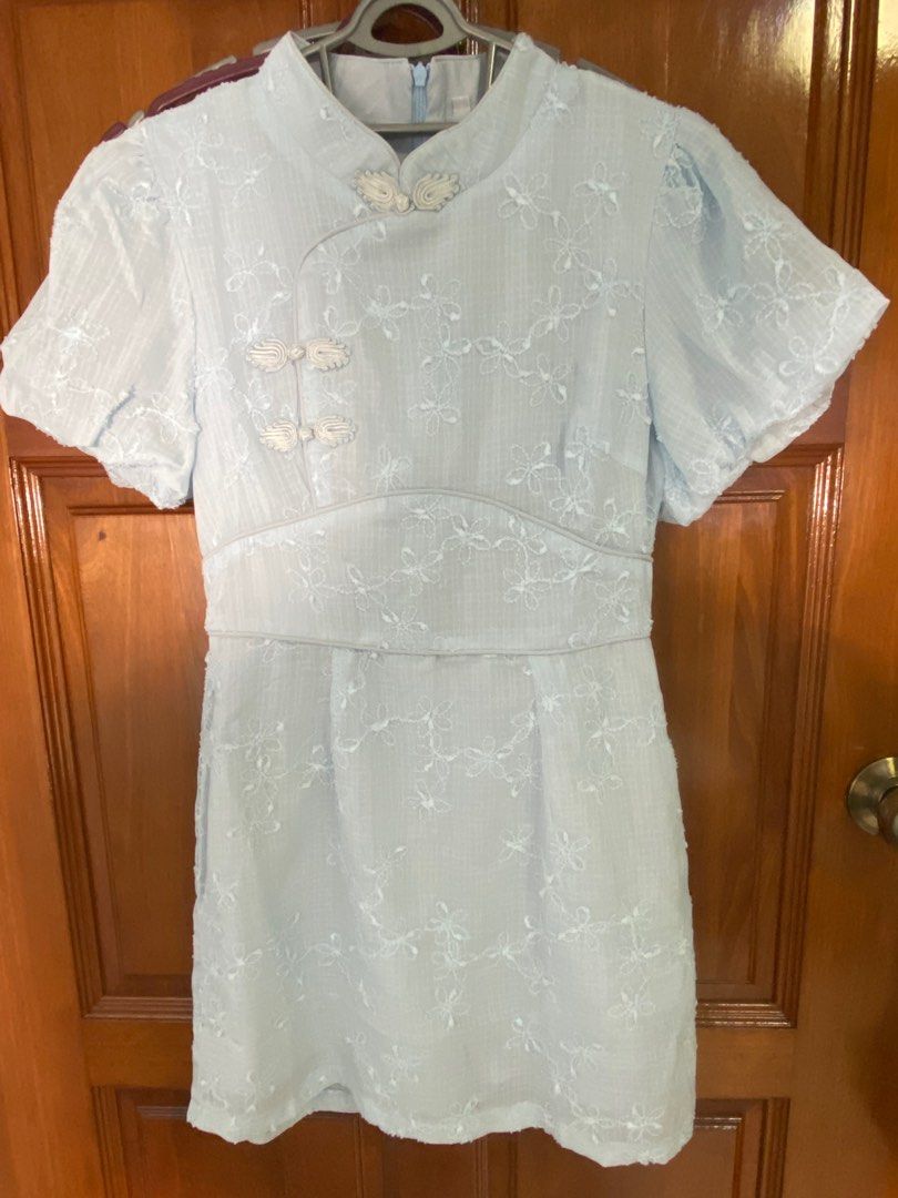 Light blue cheongsam dress, Women's Fashion, Dresses & Sets, Dresses on ...