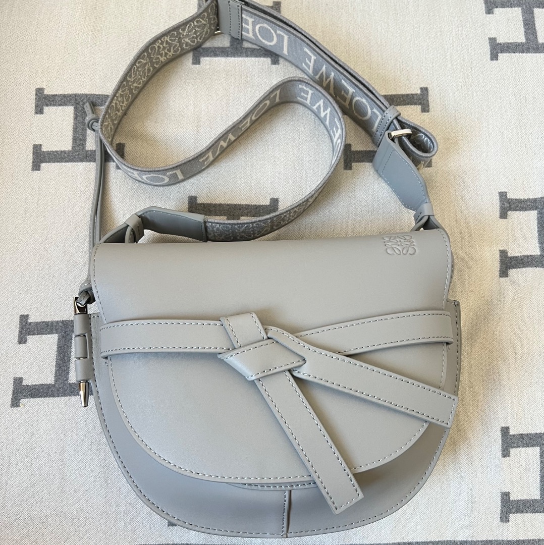 Loewe Gate Small Dual Gray Leather Sling Bag, Luxury, Bags & Wallets on ...