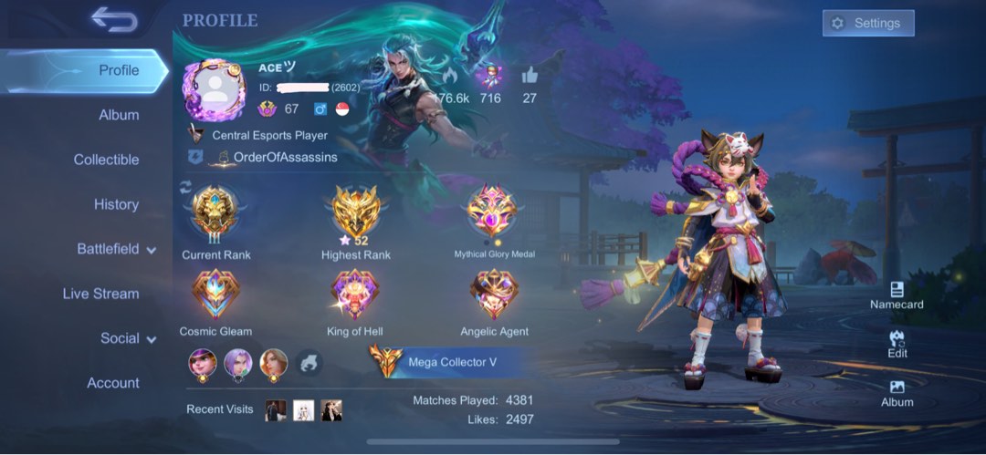 Mobile Legends Account ML ACC MLBB, Video Gaming, Video Games, Others ...