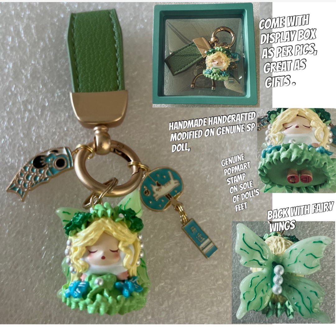 New genuine Popmart SP Skull panda pop bean fairy theme Key Ring in ...