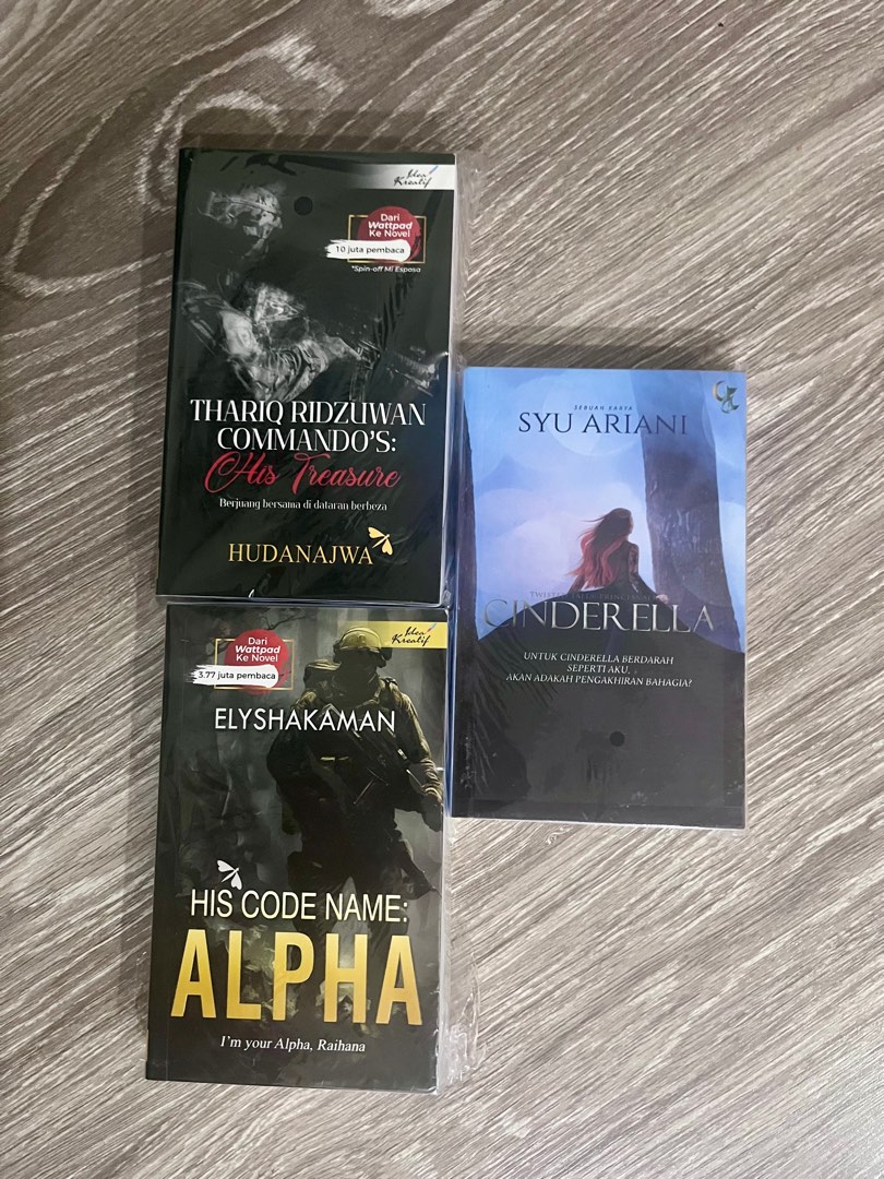 Novel COMBO - cinderella syu ariani, thariq ridzuwan hudanajwa, his code name alpha elyshakaman ...