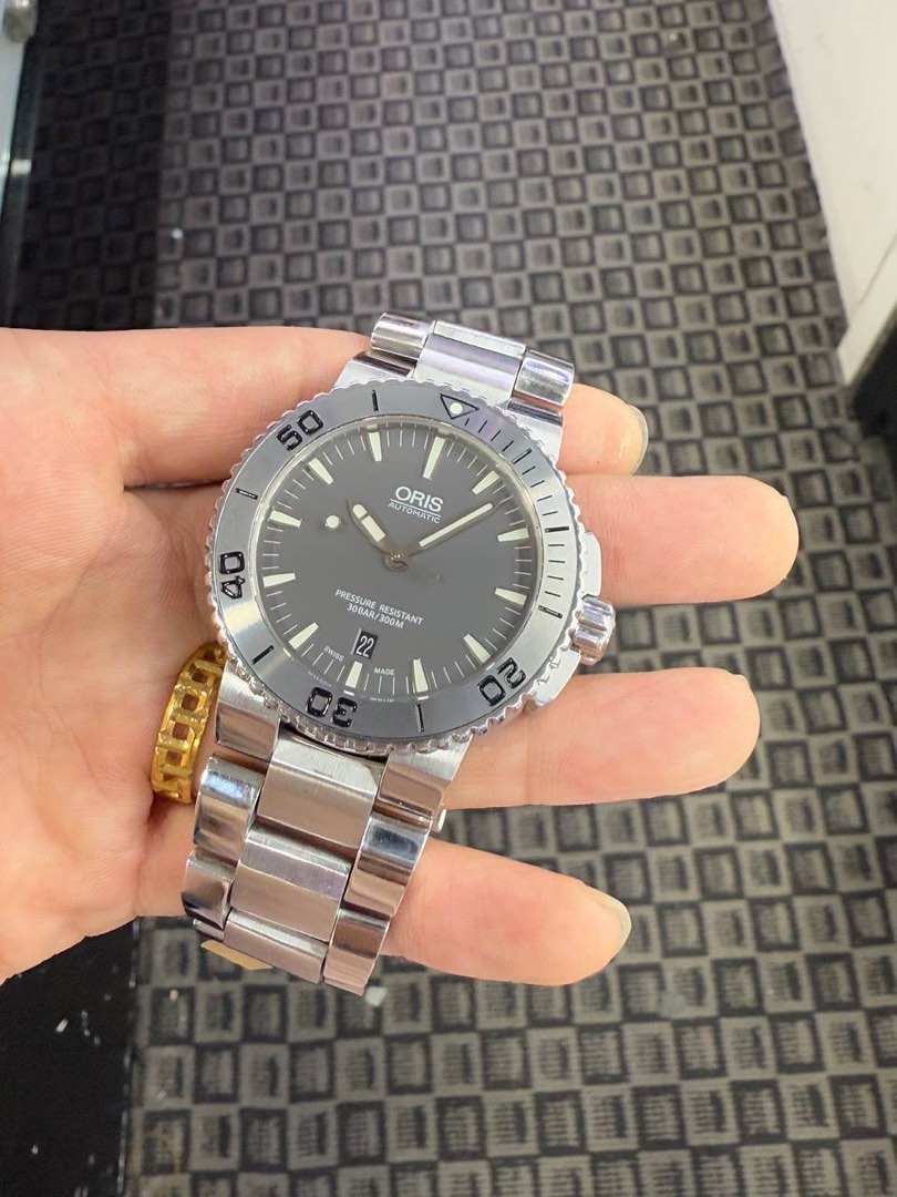 ORIS AQUIS SWISS MADE AUTOMATIC DIVERS 300M 7653, Men's Fashion ...