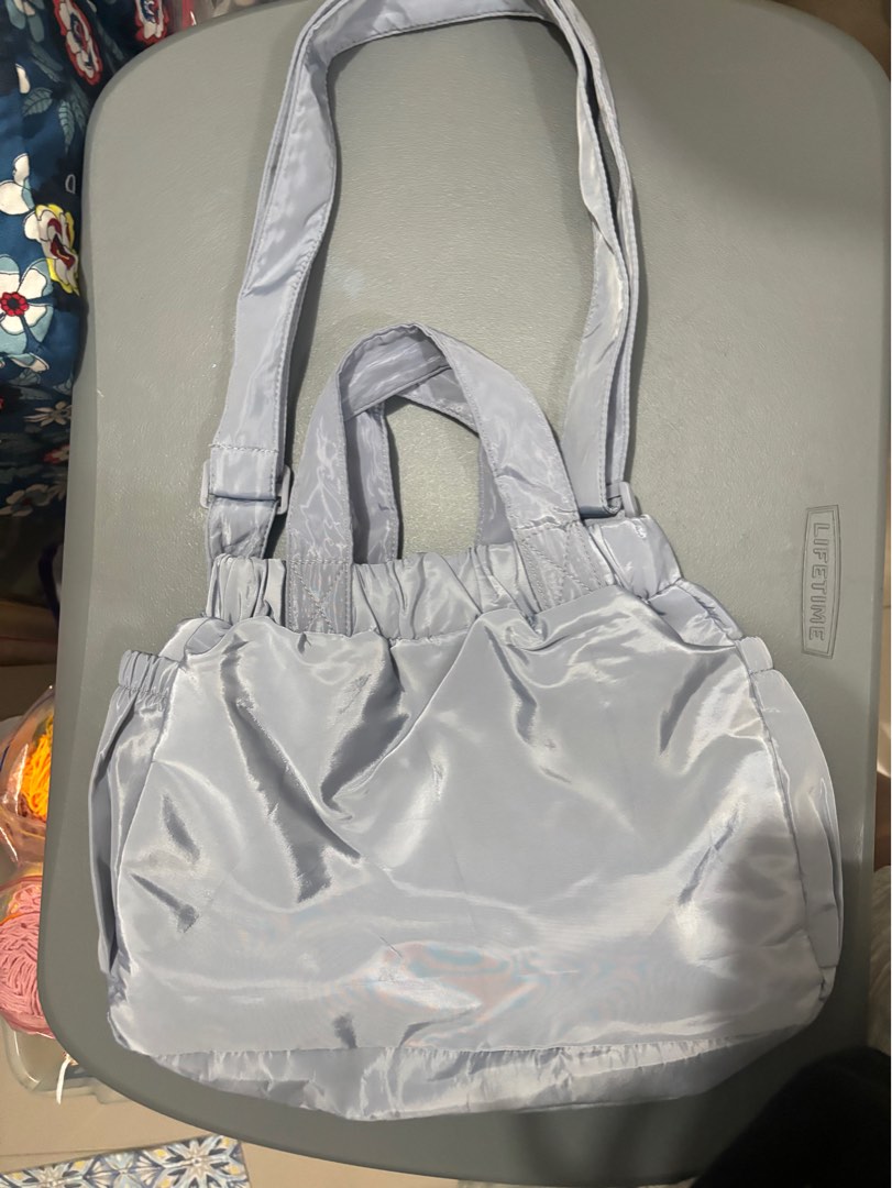 Penshoppe Nylon Dumpling Bag - Medium Size - Dusty Blue, Women's ...