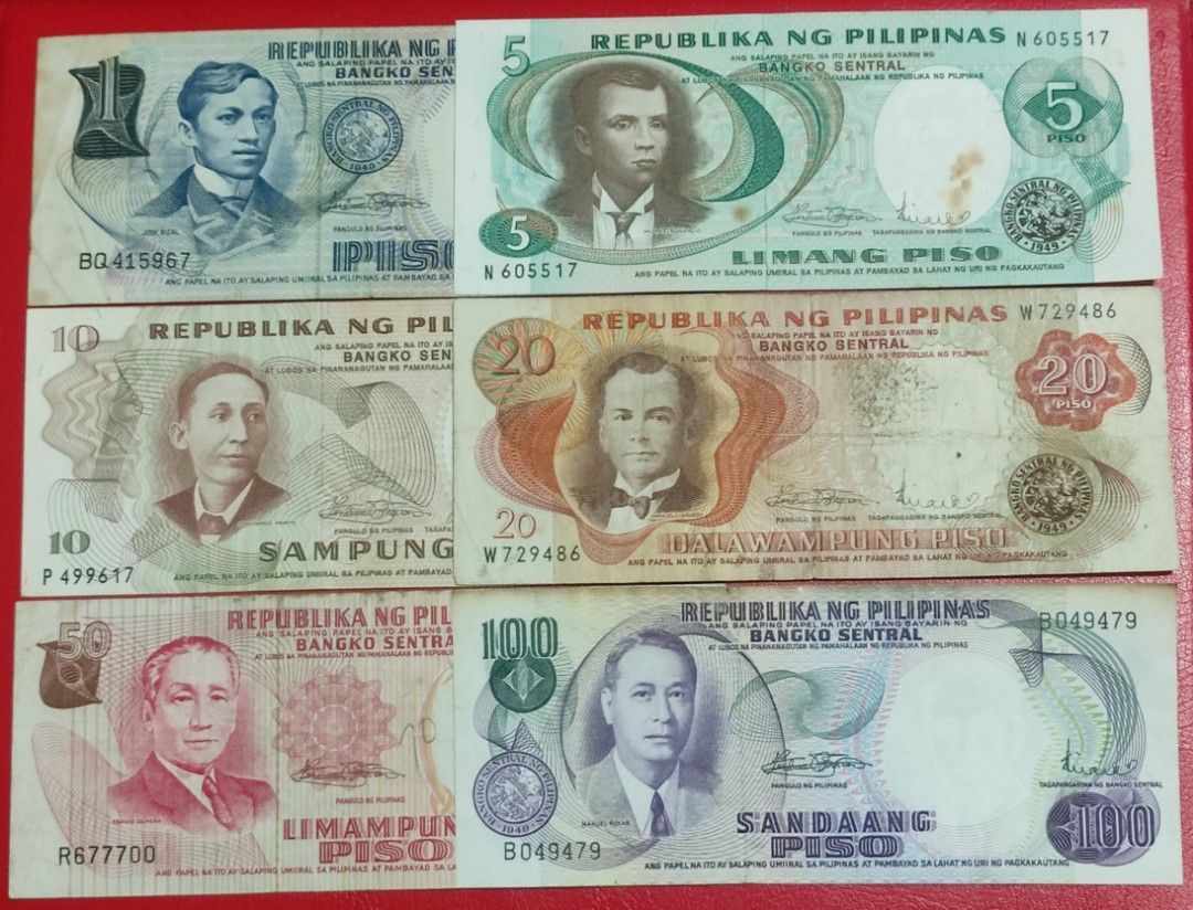 Pilipino Series Set (1 Piso - 100 Piso), Hobbies & Toys, Memorabilia ...