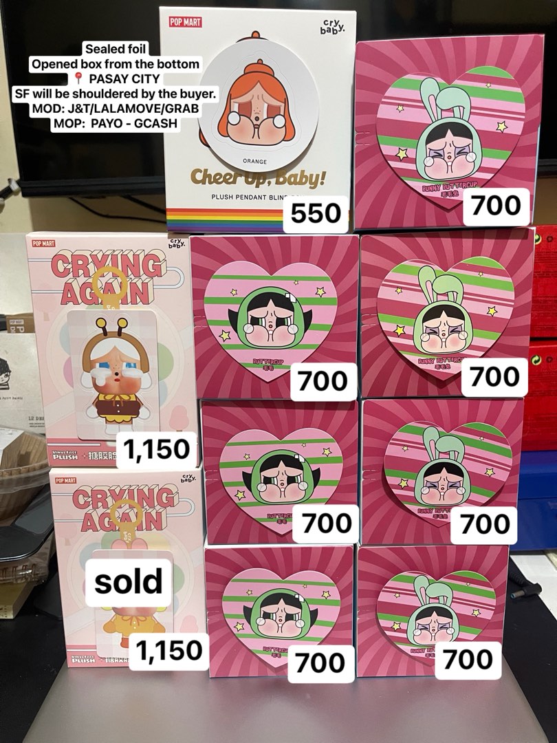 POP MART CRYING AGAIN CRYBABY POWERPUFF GIRLS PPG CHEER UP BABY ...
