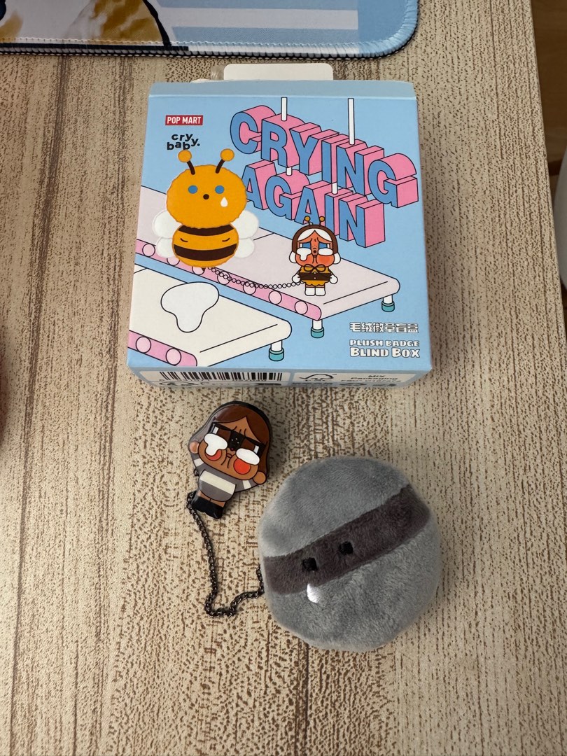 Popmart Cry Baby Plush Badge The Robber, Hobbies & Toys, Toys & Games ...
