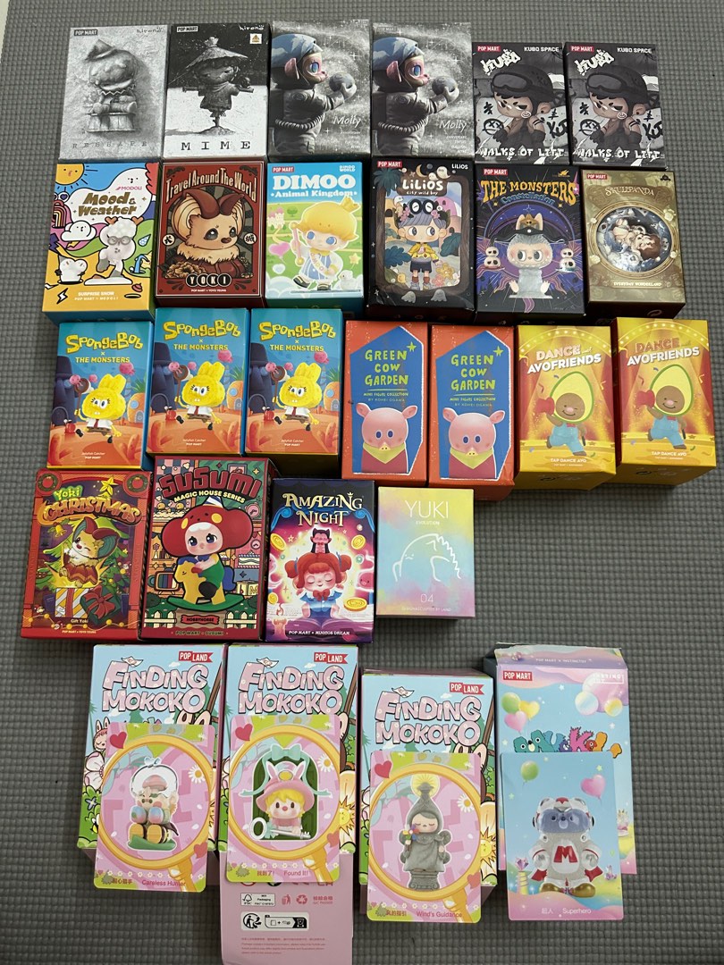 Popmart series blind box ( Labubu , dimoo, molly , skullpanda etc ...
