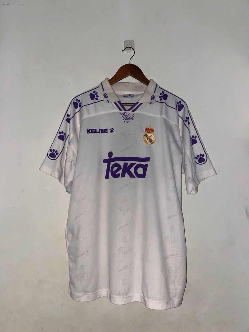 REAL MADRID KELME TEKA RARE AUTHENTIC 1994 1995 1996 VINTAGE HOME ...