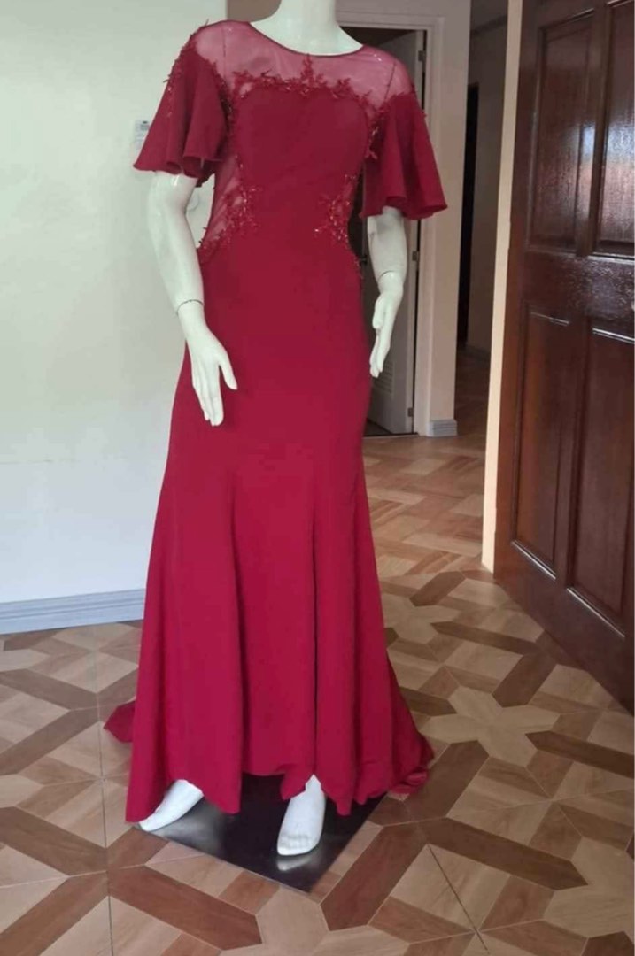 Red gown/debut/event/birthday gown, Women's Fashion, Dresses & Sets ...