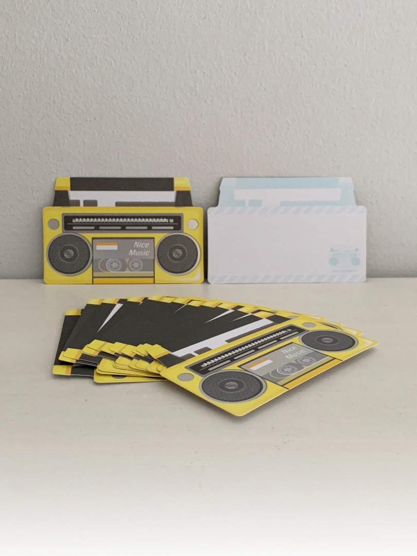 Retro Boombox Message Cards, Hobbies & Toys, Stationery & Craft ...