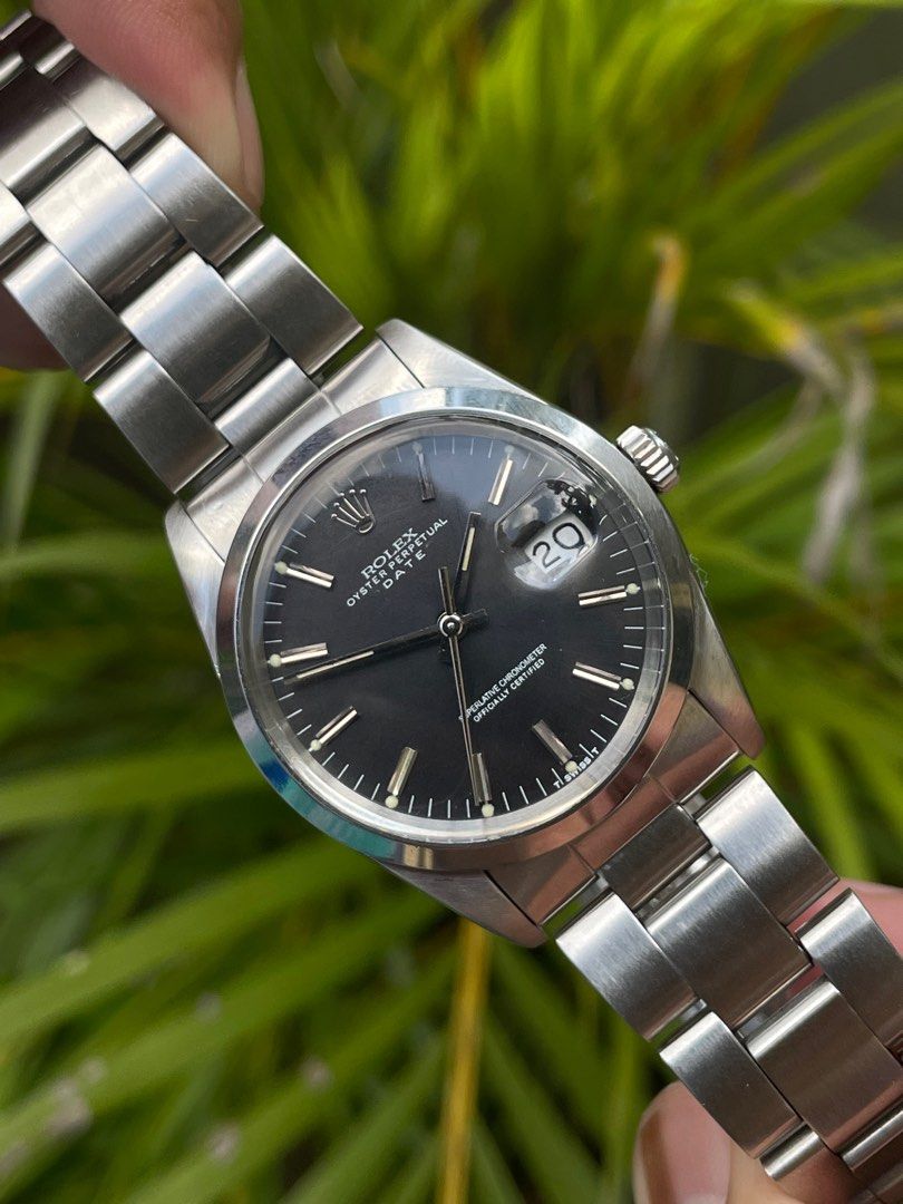 Rolex Oyster Perpetual Date Quickset Rare Dark Gray Dial, Luxury ...
