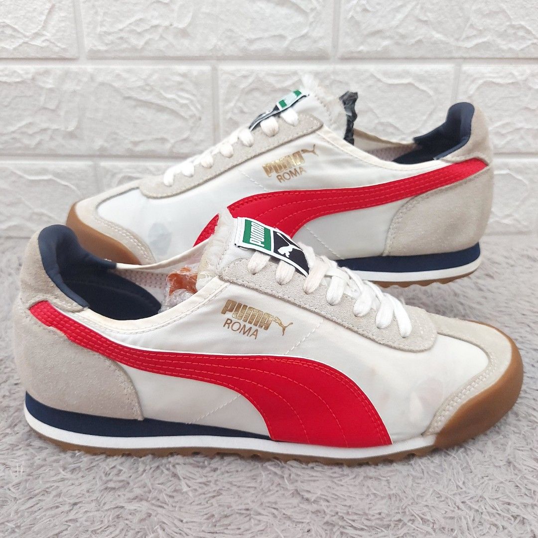 Sepatu Dewasa Second Puma Roma OG Nylon White Wine Red Bekas Preloved ...