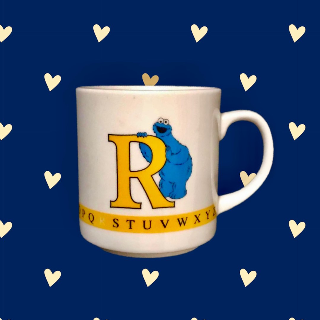 Sesame Street Cookie Monster letter R is for Ribbon mug, Furniture ...
