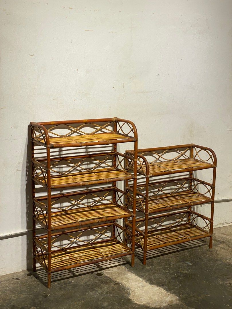 Set Of Rattan Rattan Shoe Rack, Furniture & Home Living, Furniture ...