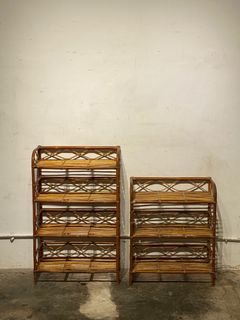 Set Of Rattan Shoe Rack, Furniture & Home Living, Furniture, Shelves ...