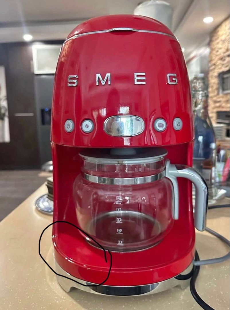 Smeg Red coffee drip machine, TV & Home Appliances, Kitchen Appliances ...