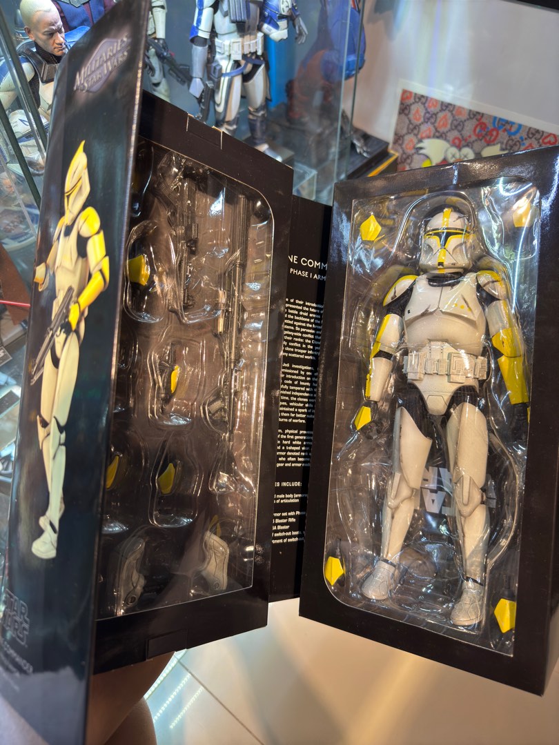 Star wars clone trooper (yellow) sideshow mib, Hobbies & Toys, Toys & Games on Carousell