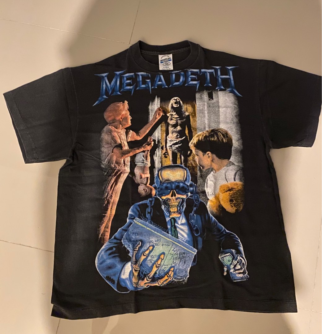 THAILAND BOOTLEG - Megadeth Album Cover Collage XL, Fesyen Pria ...