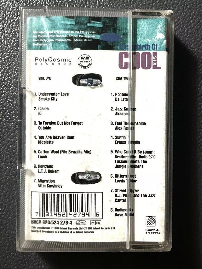 V.A. The Rebirth Of Cool Six PHILIPPINES Cassette ALEX REECE, LTJ BUKEM ...