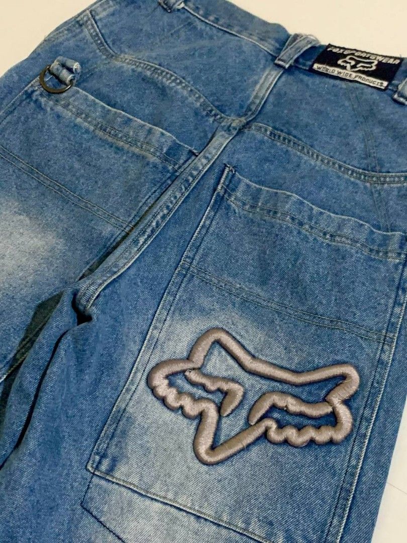 vintage fox racing big pocket baggy jeans jnco alt 2000's, Women's ...
