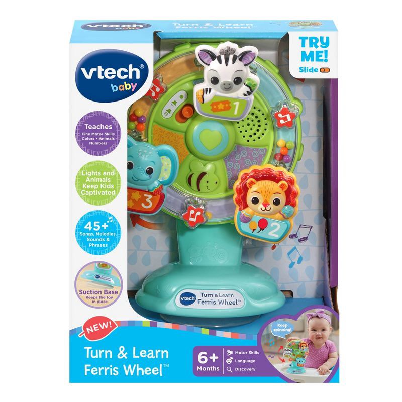 VTech Turn & Learn Ferris Wheel Baby Toy rattle kid boy with sound and ...