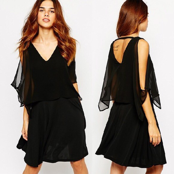 Warehouse Dress in Black (Extra Small), Women's Fashion, Dresses & Sets ...