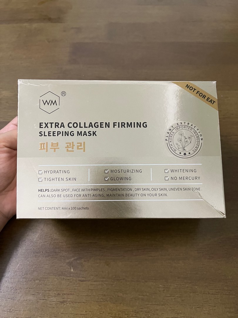 wm extra collagen sleeping face mask, Beauty & Personal Care, Face ...