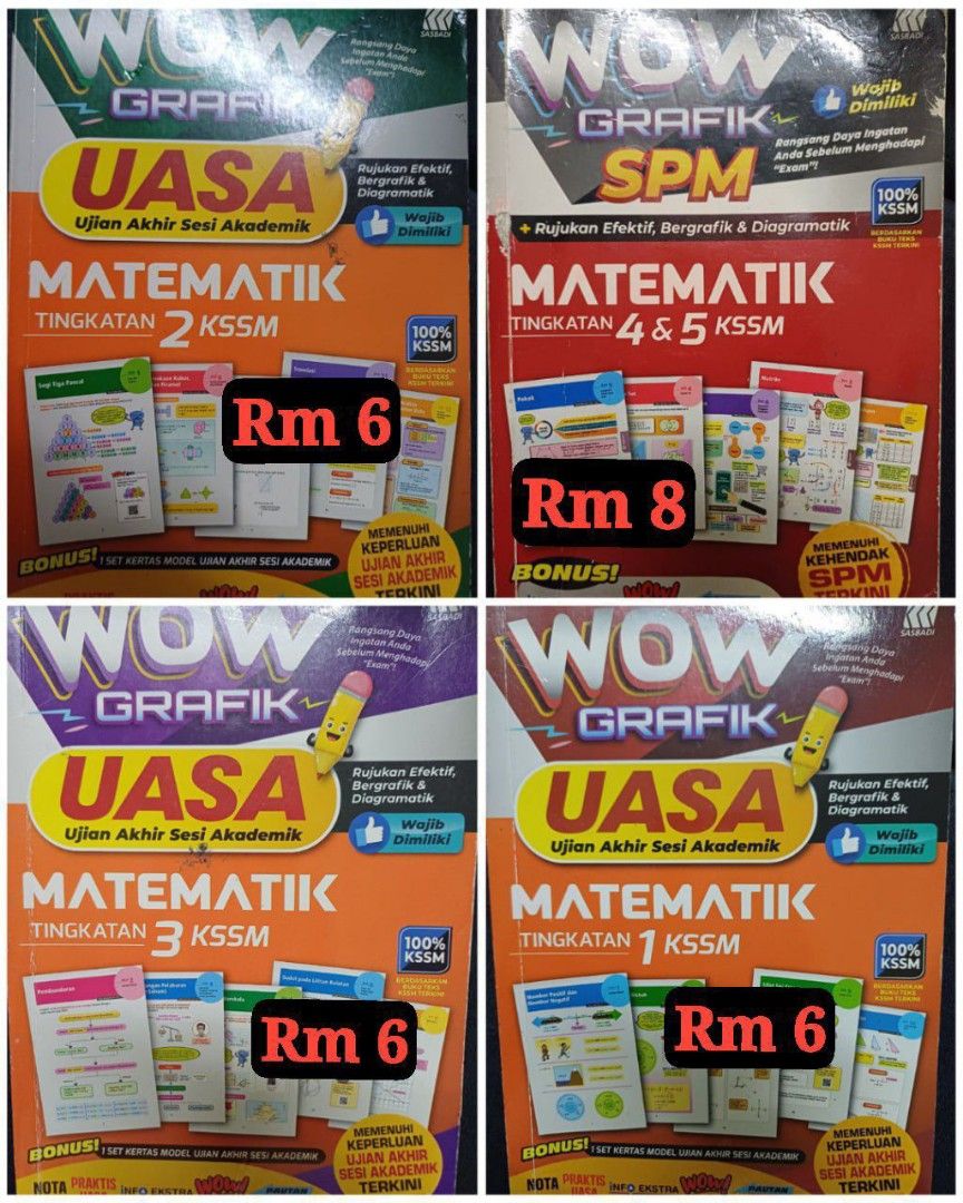 WOW GRAFIK MATEMATIK FORM 1 TO FORM 5, Hobbies & Toys, Books ...
