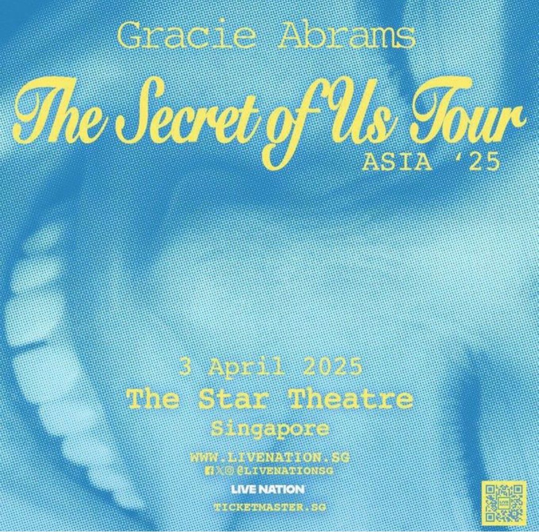 [WTB/ LF x1] GRACIE ABRAMS THE SECRET OF US TOUR SINGAPORE, Tickets & Vouchers, Event Tickets on ...