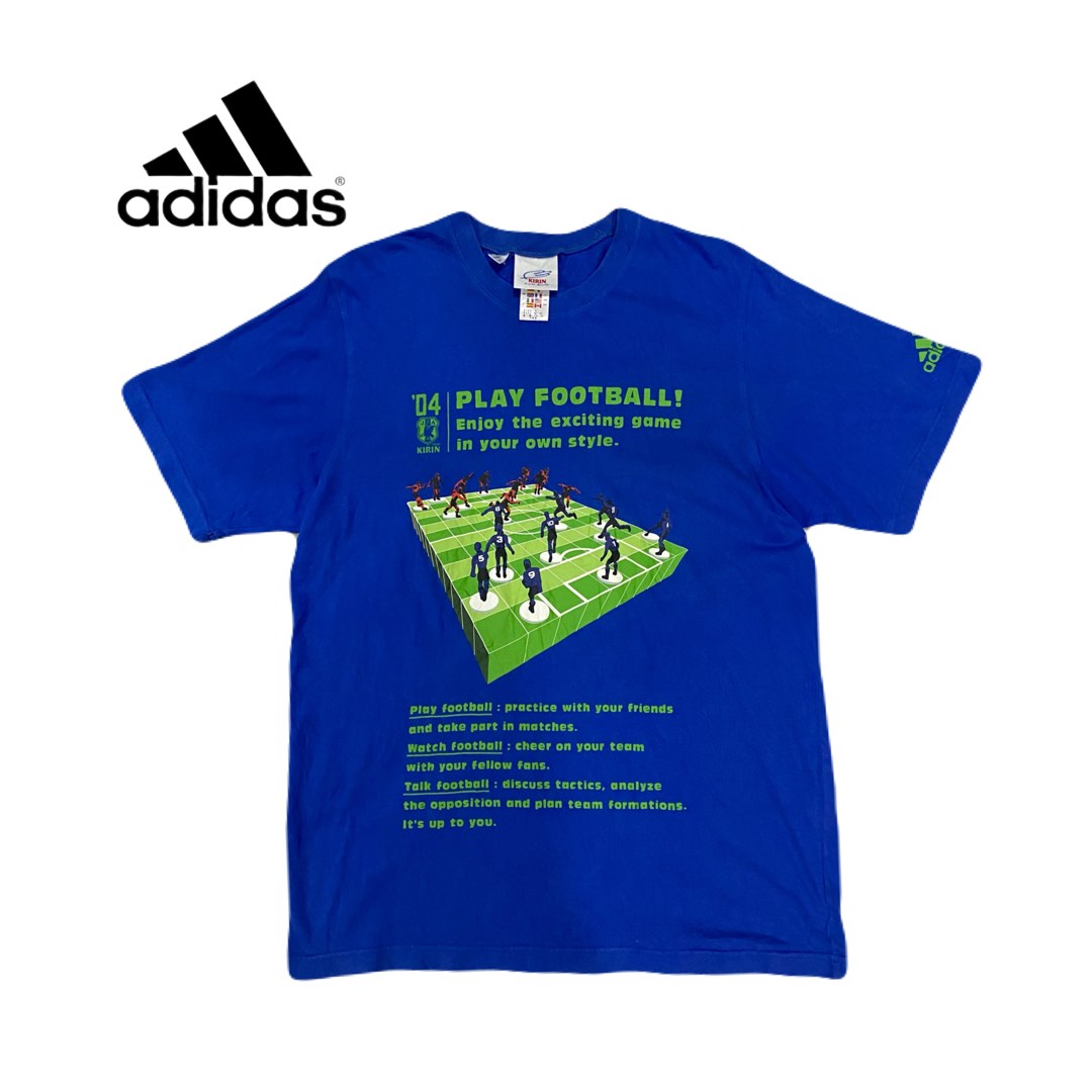 Adidas Japan x Kirin Play Football Vintage 2004 kaos, Fesyen Pria ...