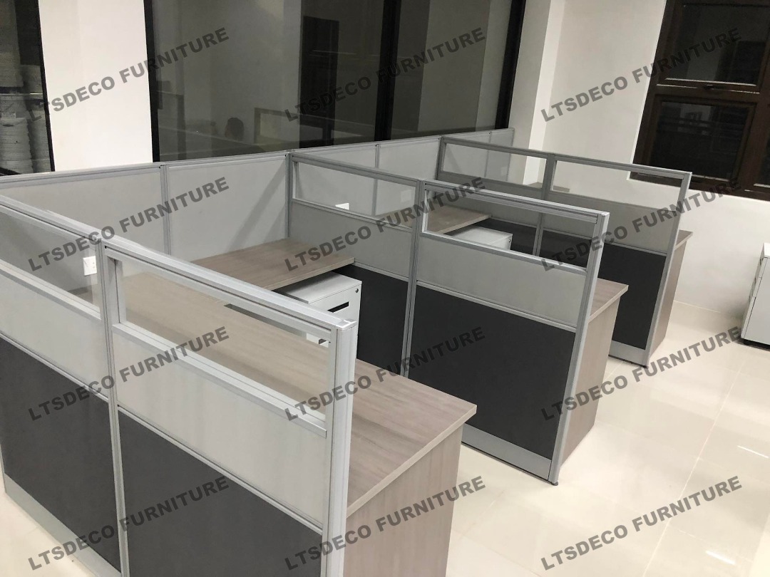 AFFORTABLE WORKSTATION WITH GLASS | OFFICE PARTITION | OFFICE FURNITURE ...