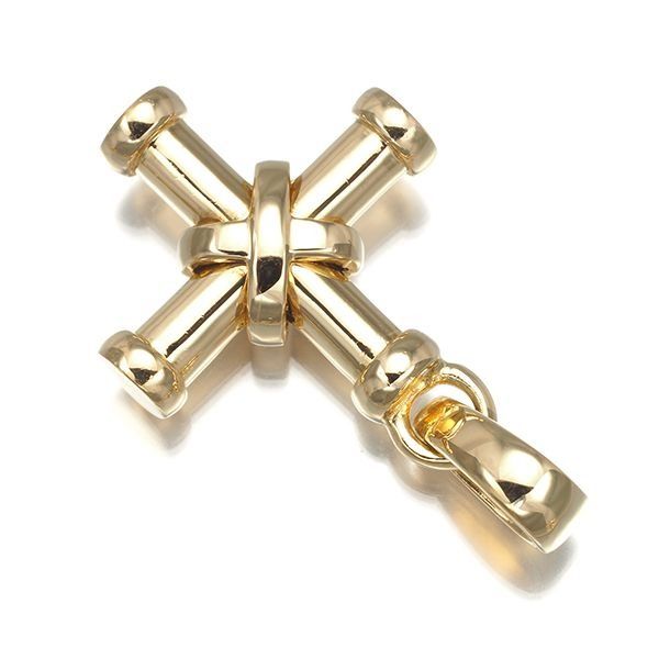 Authentic Bvlgari Pendant Top Passo Doppio Cross K18YG, Luxury ...